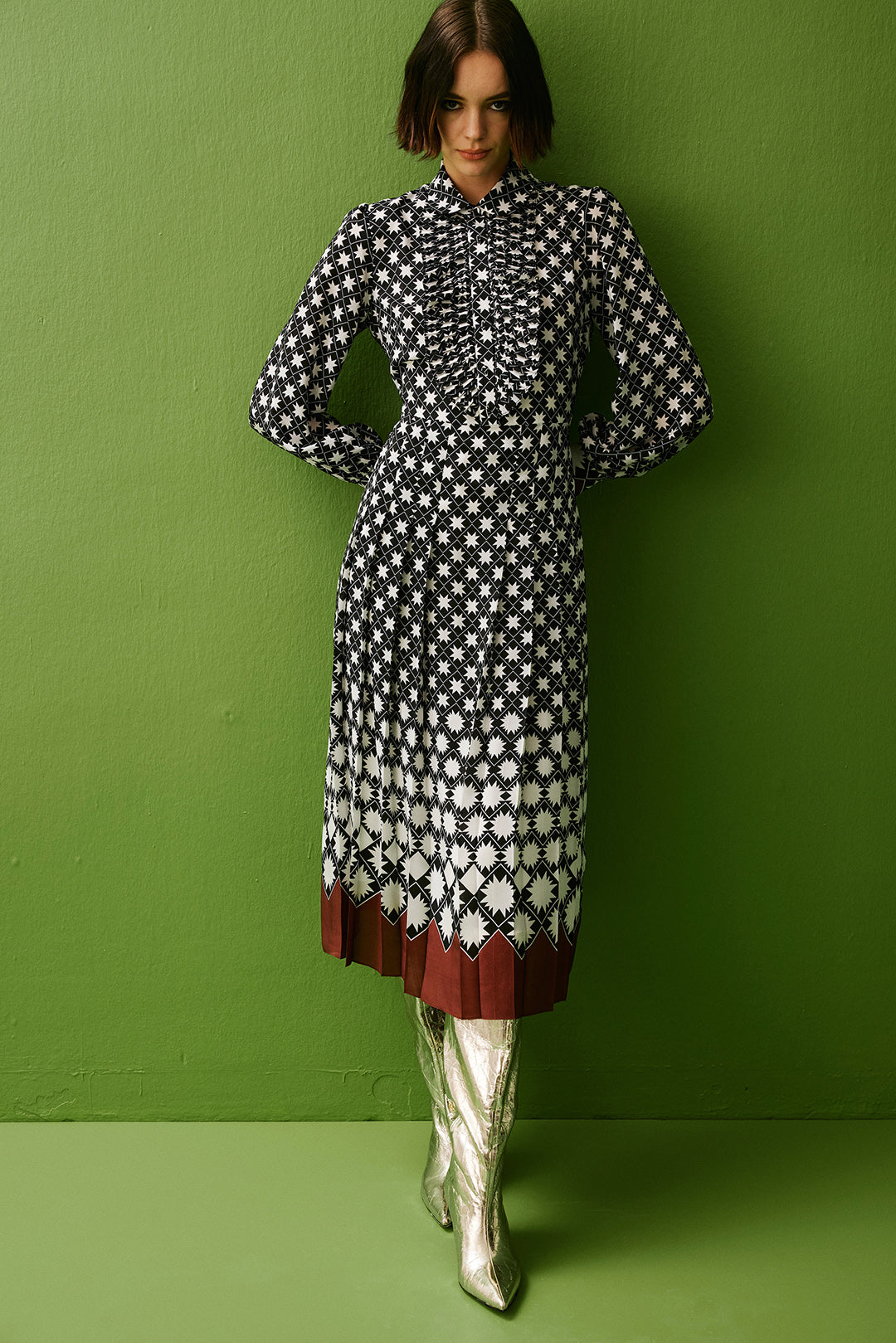 Rosa Silk Dress | Multicolor – Mergim